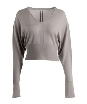 Rick Owens V-neck Ribbed Knit Top