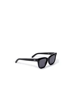 Off-White Full Frame Sunglasses With Graphic Pattern - Gray