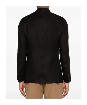 LARDINI Double-breasted Blazer - Black