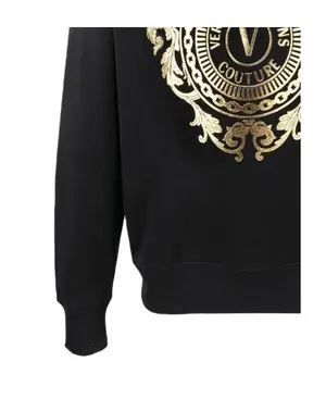 Versace Metallic-logo Print Sweatshirt