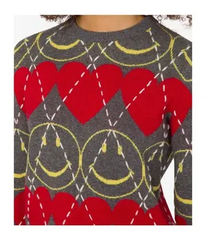 Moschino Smiley & Heart Wool-blend Pullover