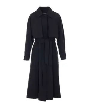 Herno Belted Trench Coat - Black