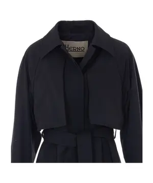 Herno Belted Trench Coat - Black