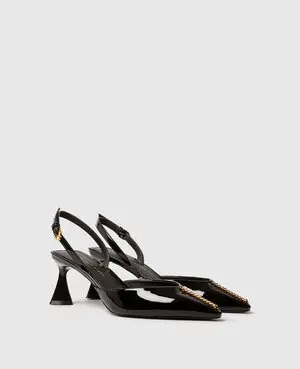 Stella McCartney Buckled Pointed Toe High Heel Pumps