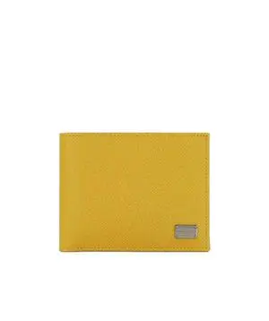 Dolce & Gabbana Logo Details Wallet - Yellow