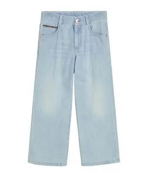 Brunello Cucinelli Five-pocket Monili Detailed Jeans