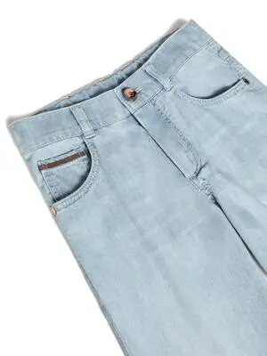 Brunello Cucinelli Five-pocket Monili Detailed Jeans