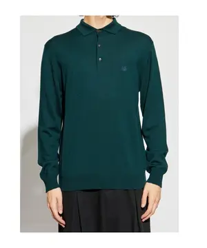 Etro Logo Embroidered Knit Polo Shirt