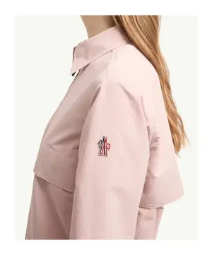 Moncler Technical Froissé Long-sleeved Shirt - Pink