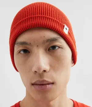 JIL SANDER Fine Knit Beanie - Red