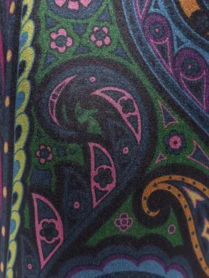 Etro Paisley Print Flared Leg Trousers - Black
