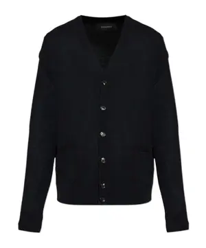 Dsquared2 V-neck Button-up Cardigan - Black