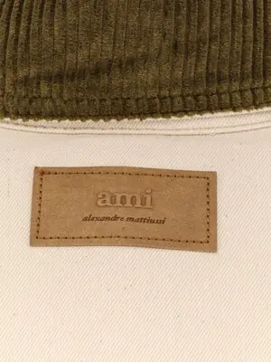 AMI Paris Corduroy Velvet Padded Worker Jacket - Nude