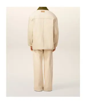 AMI Paris Corduroy Velvet Padded Worker Jacket - Nude