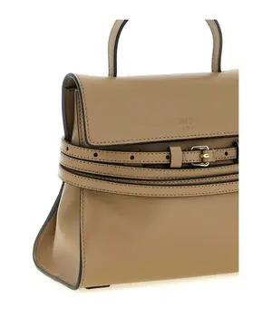 Moschino Tie Me Logo Embossed Tote Bag - Brown