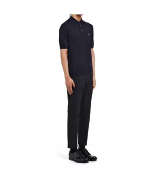 Prada Triangle Logo Short-sleeved Polo Shirt