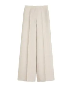 Max Mara Wide-leg Tailored Trousers - Sand-colored