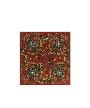 Dolce & Gabbana Printed Silk Scarf - Red
