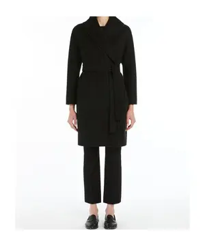 Max Mara Messi Belted Coat - Black