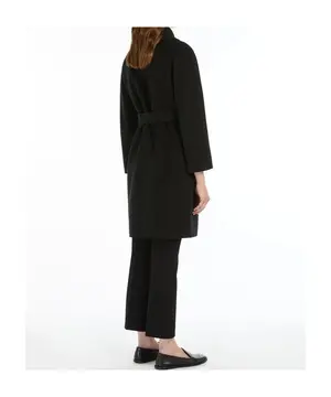 Max Mara Messi Belted Coat - Black