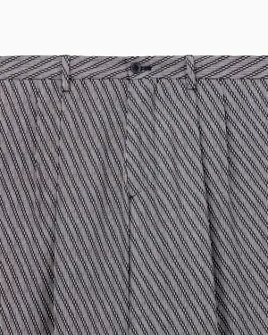 Giorgio Armani Pleated Trousers With Diagonal Stripe Pattern