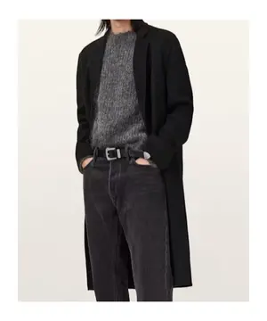 ALLSAINTS Brax Relaxed Fit Wool Coat