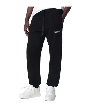 Off-White Logo Printed Drawstring Pants - Black