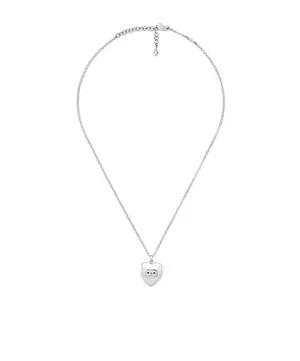 Gucci Blind For Love" Heart Pendant Necklace - Silver