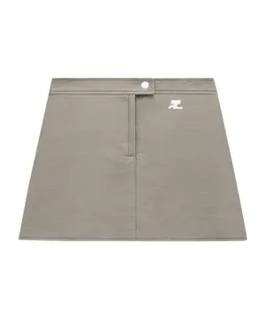 COURREGES Re-edition Vinyl A-line Mini Skirt - Gray