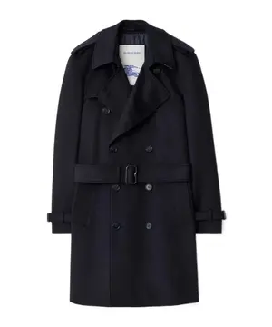 Burberry Double Breasted Belted Mid-length Trench Coat