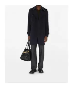 Burberry Double Breasted Belted Mid-length Trench Coat