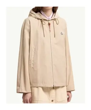 Moncler Sarracenia Zip-up Hooded Jacket - Light Beige
