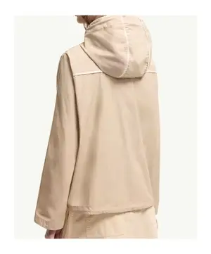Moncler Sarracenia Zip-up Hooded Jacket - Light Beige