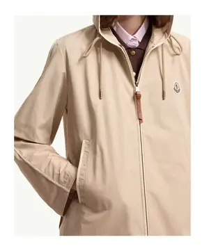 Moncler Sarracenia Zip-up Hooded Jacket - Light Beige
