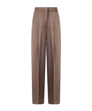 Peserico High-waist Wide-leg Pants - Brown