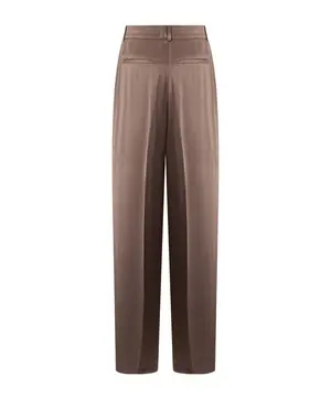 Peserico High-waist Wide-leg Pants - Brown