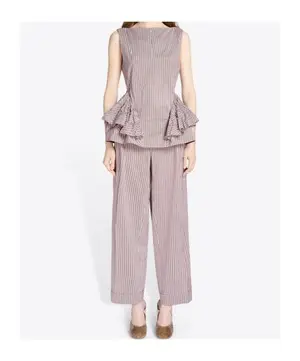 Dries Van Noten High-waisted Pleated Striped Trousers - Brown