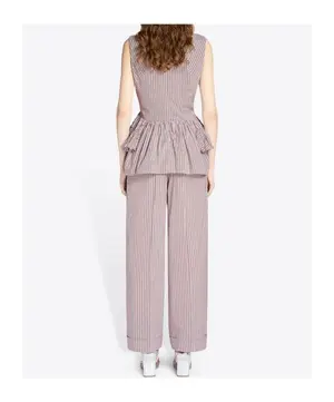 Dries Van Noten High-waisted Pleated Striped Trousers - Brown