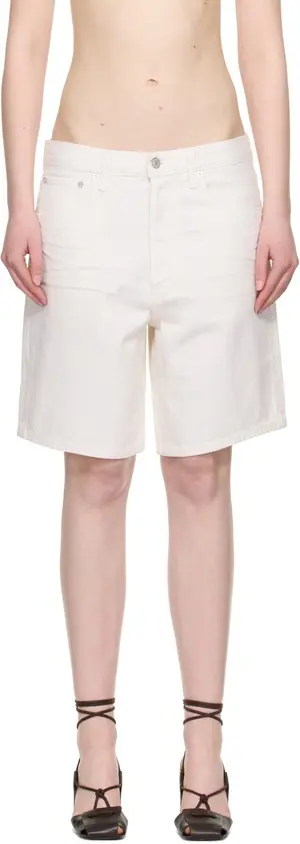 AGOLDE Denim Shorts - White