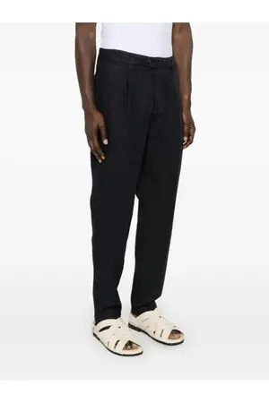 Eleventy Loose Fit Linen Trousers