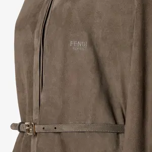 Fendi Suede Oversized Long Sleeve Shirt