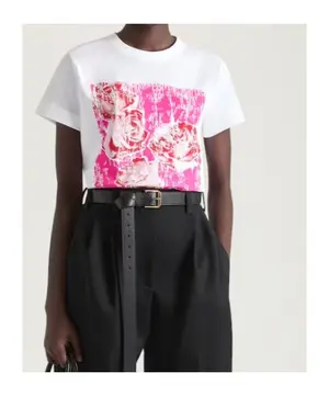 Givenchy Roses" Printed Crewneck T-shirt