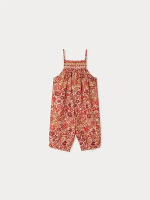 Bonpoint Liberty Fabric Organic Cotton Dungarees - Red