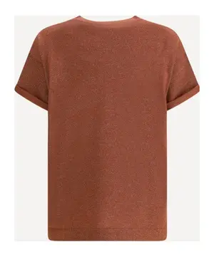 Brunello Cucinelli Short Sleeve Crewneck T-shirt - Firebrick