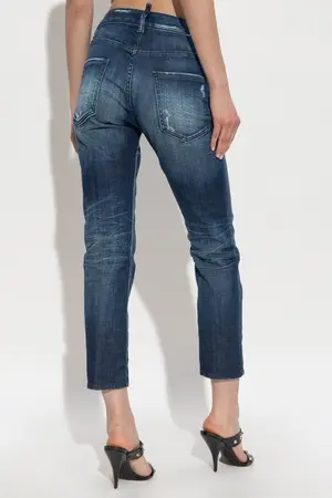 Dsquared2 Straight Leg Distressed Jeans - Blue