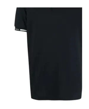 Emporio Armani Stripe-detail Polo Shirt - Black