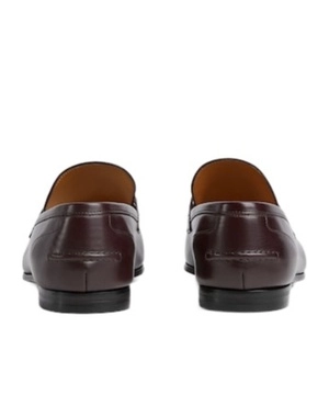 Gucci Jordaan Leather Loafers - Dark Brown