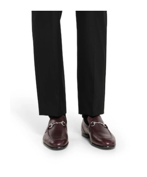 Gucci Jordaan Leather Loafers - Dark Brown