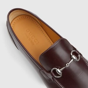 Gucci Jordaan Leather Loafers - Dark Brown