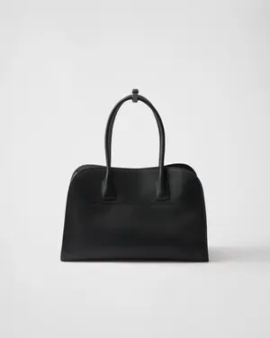Prada Logo Detailed Large Tote Bag - Black
